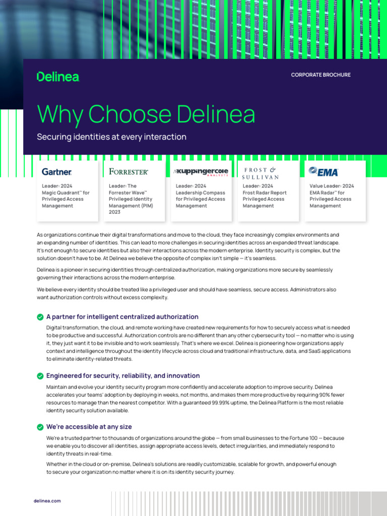 Delinea Corporate Brochure | PDF | Cloud Computing | Computer Science
