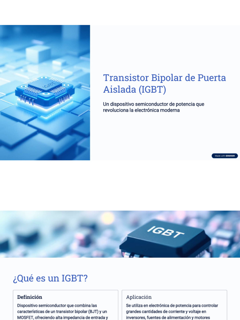 IGBT: Transistor de Potencia Eficiente | PDF | Transistor de unión ...