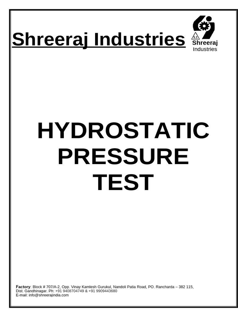 7 Hydrostatic Pressure Test & Drift Test Report | PDF