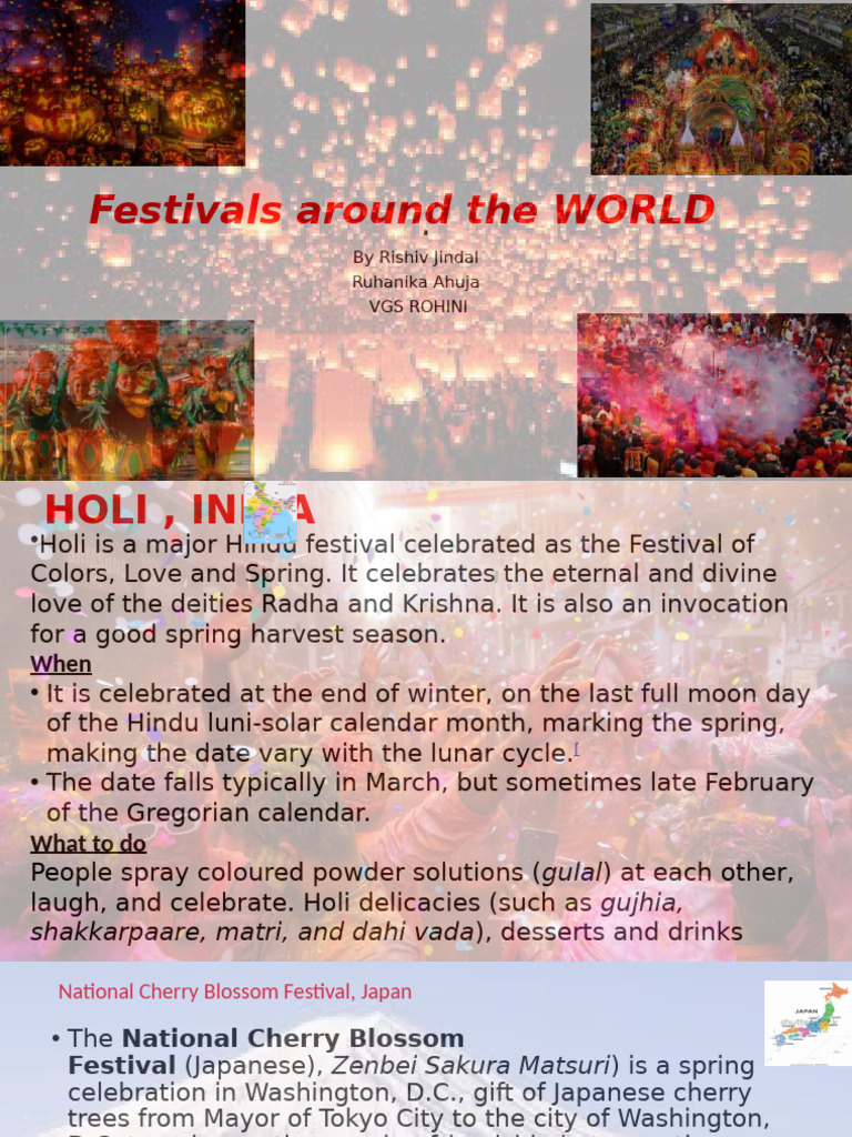 Global Festivals: Dates and Traditions | PDF | Carnival | Festival