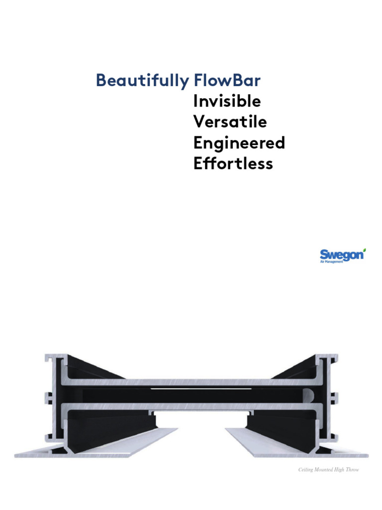 Swegon FlowBar: Aesthetic Air Diffusion | PDF