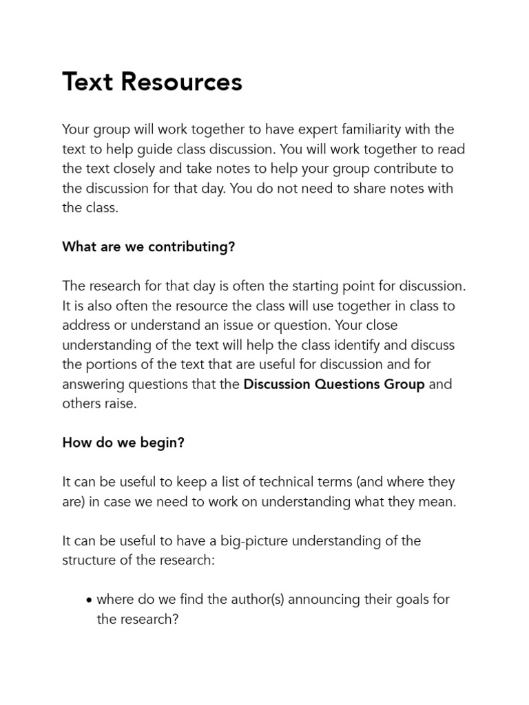 Effective Text Discussion Strategies | PDF | Reading Comprehension ...