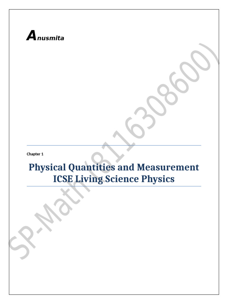 Physics Chapter-1 | PDF | Volume | Density