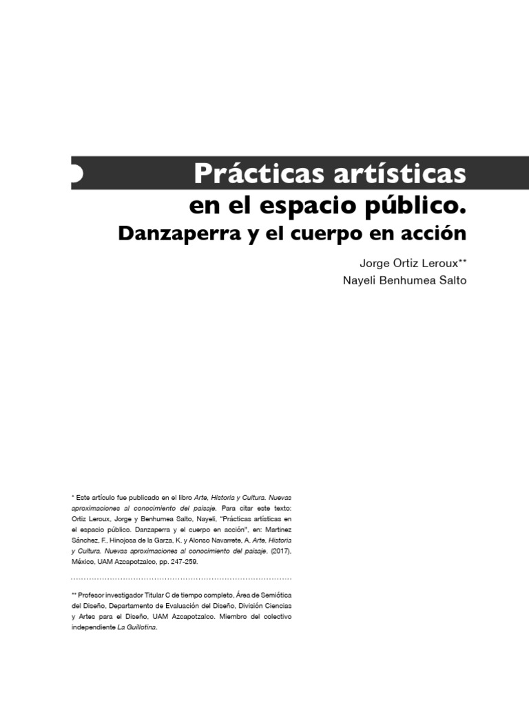 3 Practicas Artisticas en El Espacio Publi PDF | PDF | Pensamiento | Mente