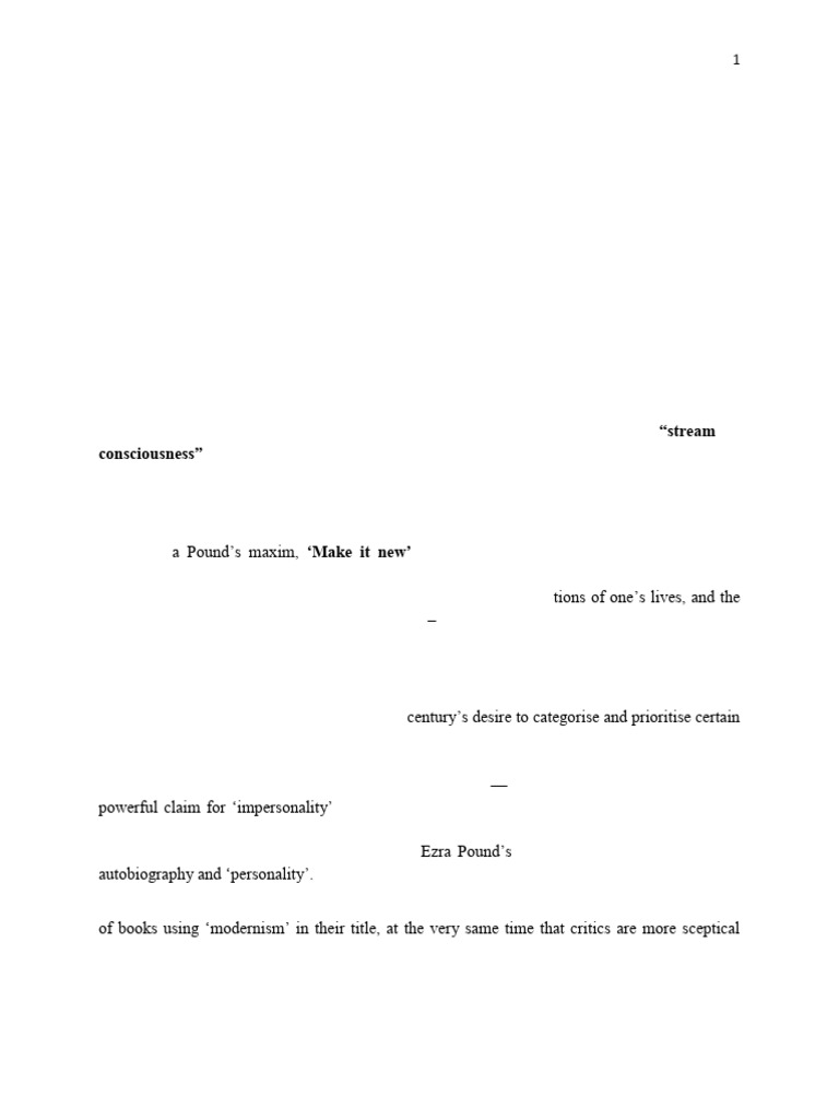 Introduction To Modernism in Literature | PDF | Modernism | Literary ...