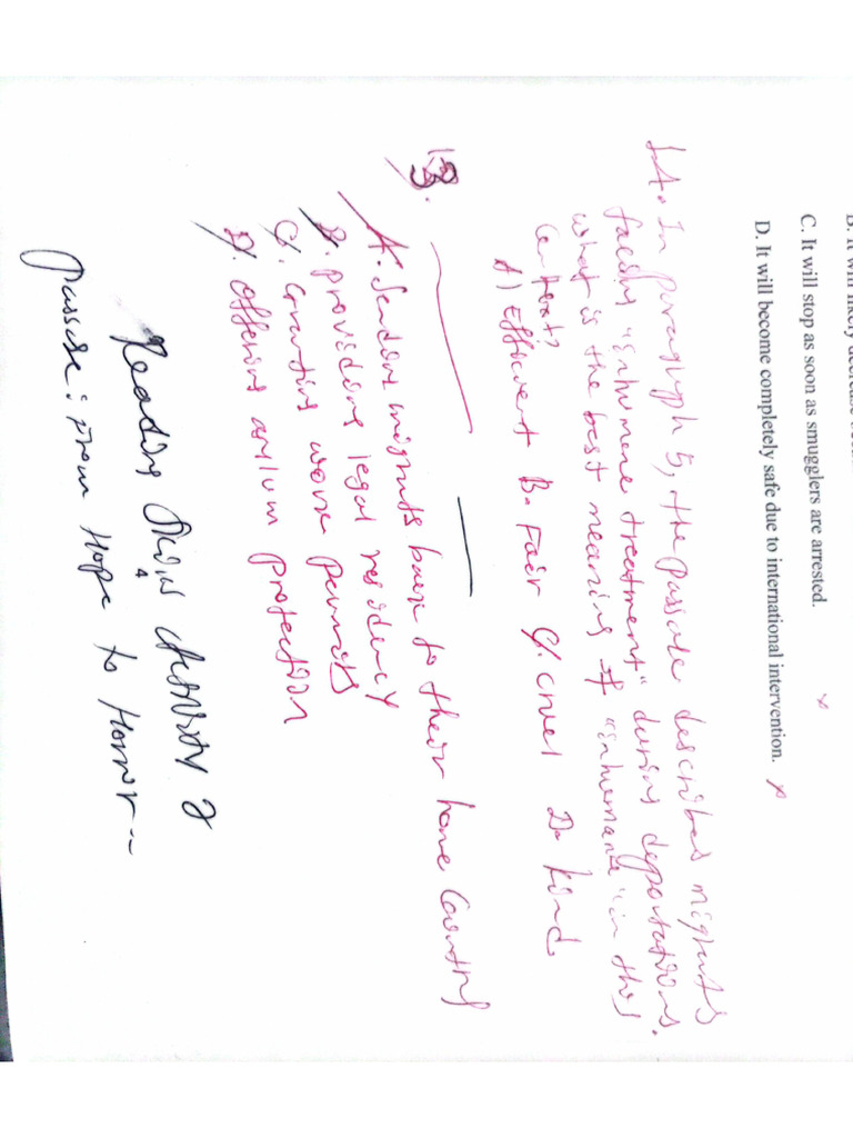 Questions From Reading Passage | PDF