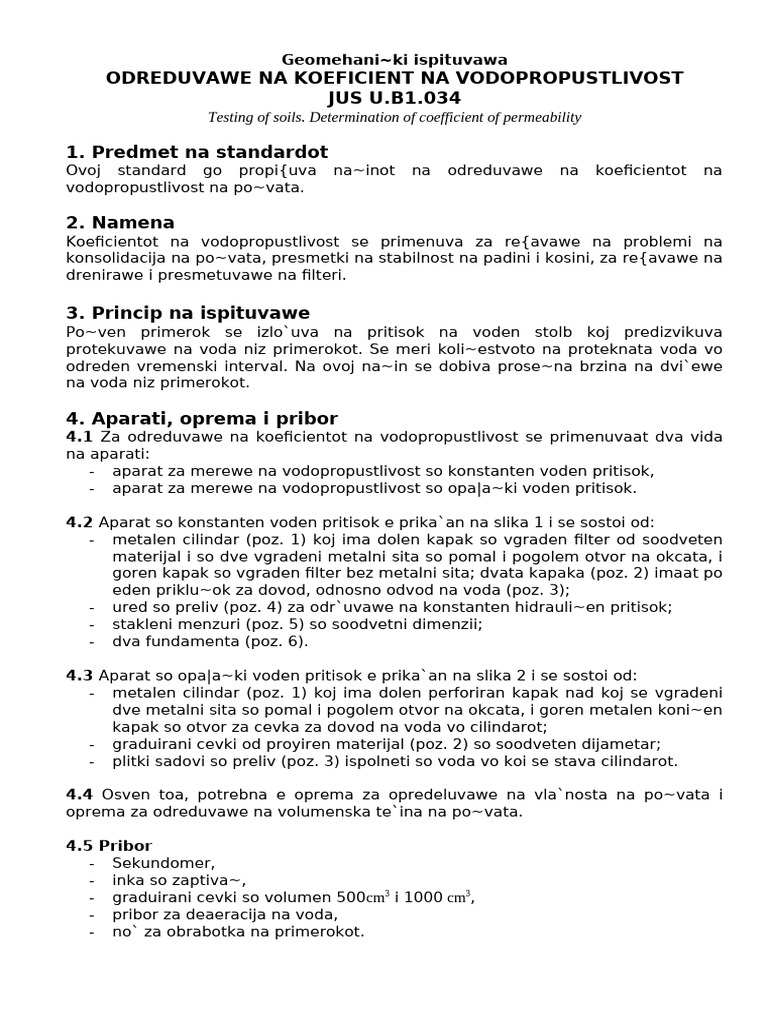 10 Koeficient Na Vodopropustlivost | PDF