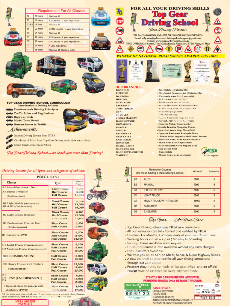 Top Gear Brochure A4 New July 2024 Bank Change | PDF