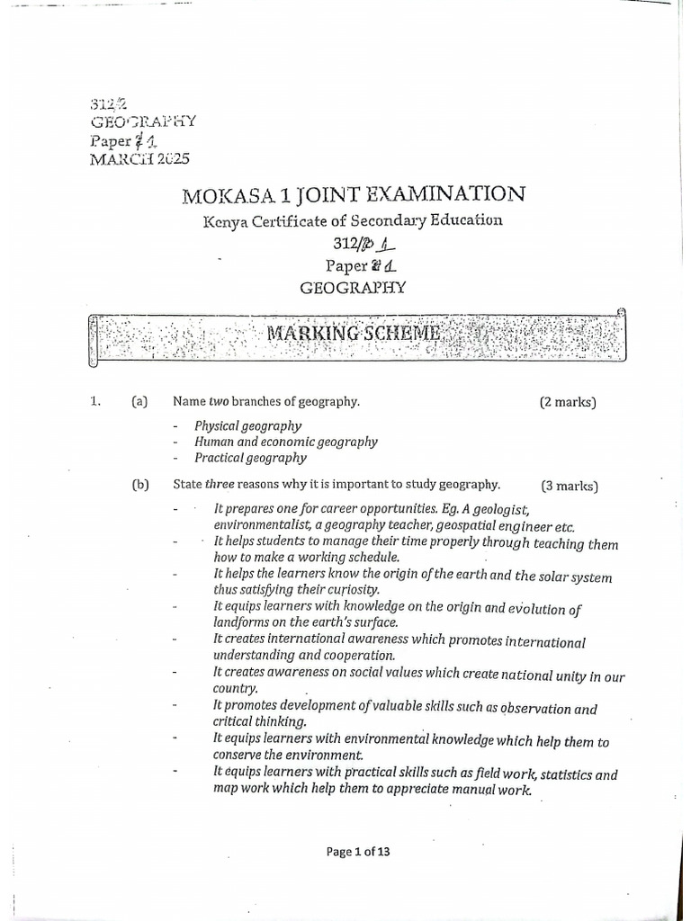 Geography. Pp1. Ms | PDF