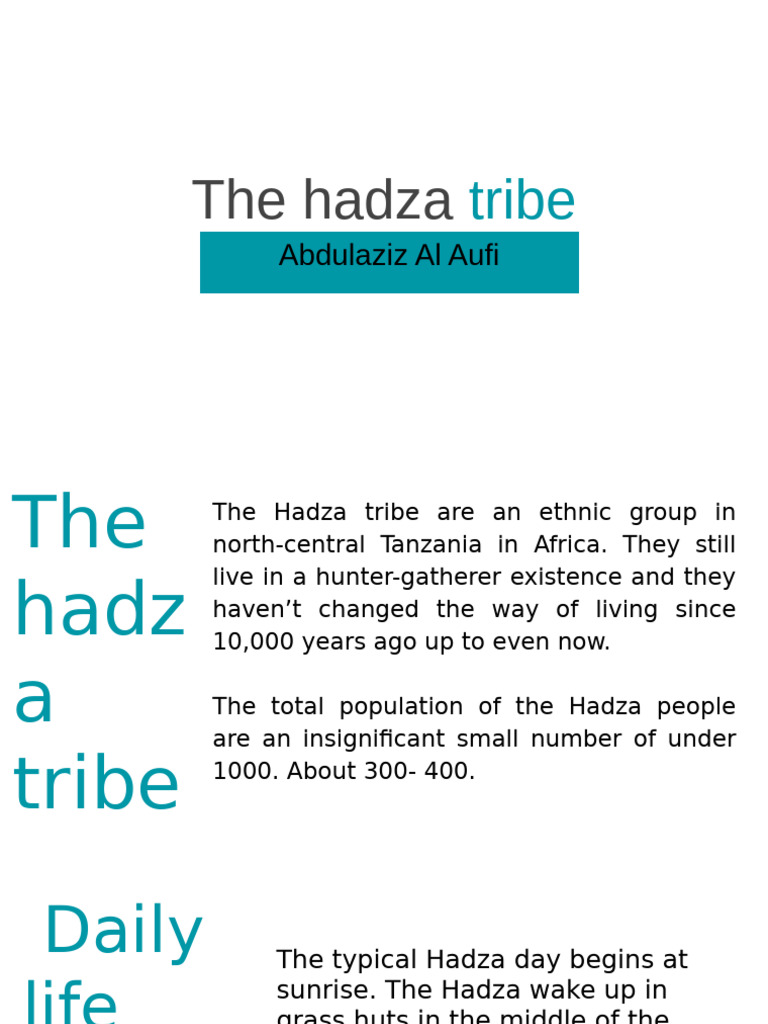 The Hadza Tribe | PDF