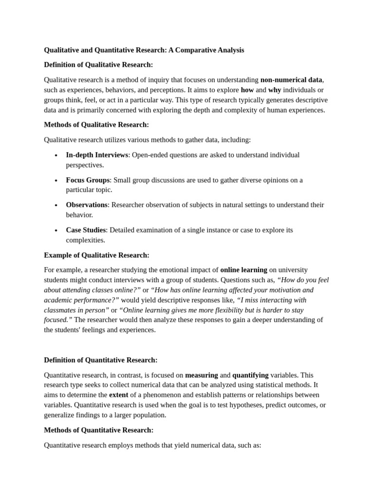 Qualitative vs Quantitative Research Guide | PDF | Quantitative ...