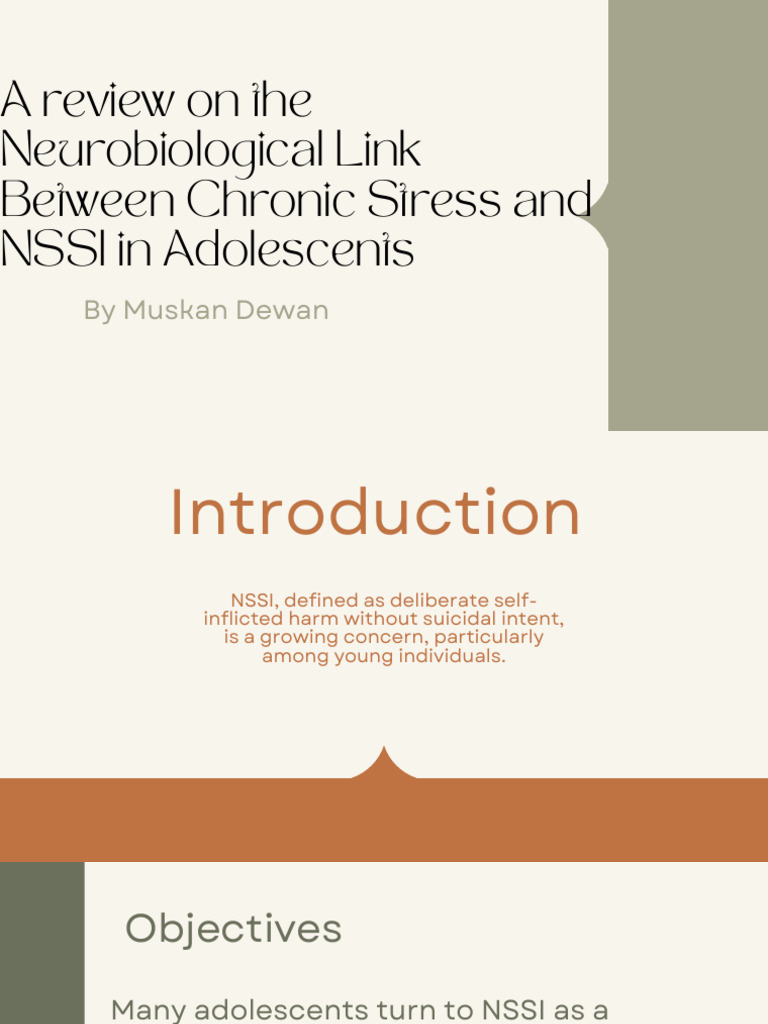 NSSI Chronic Stress Review | PDF | Stress (Biology) | Self Harm