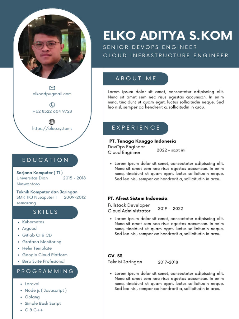 Grey and White Modern Resume CV | PDF