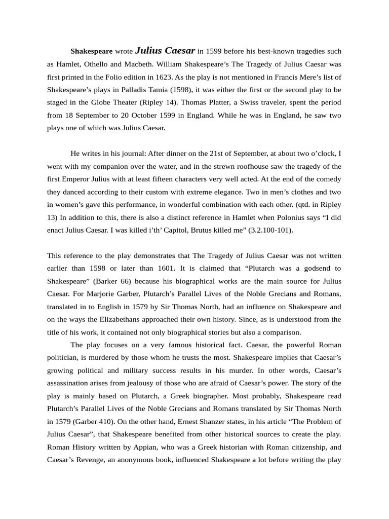 Caesar Quotes | PDF | William Shakespeare | Julius Caesar