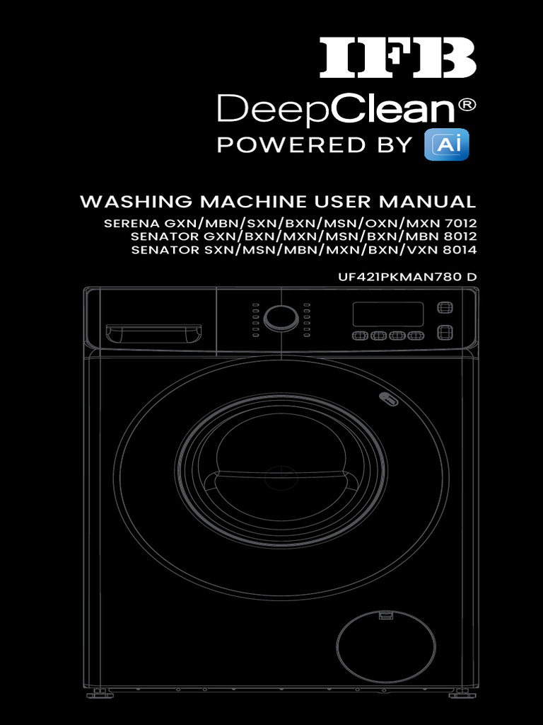 IFB Serena 7012 Washing Machine Manual | PDF | Washing Machine ...