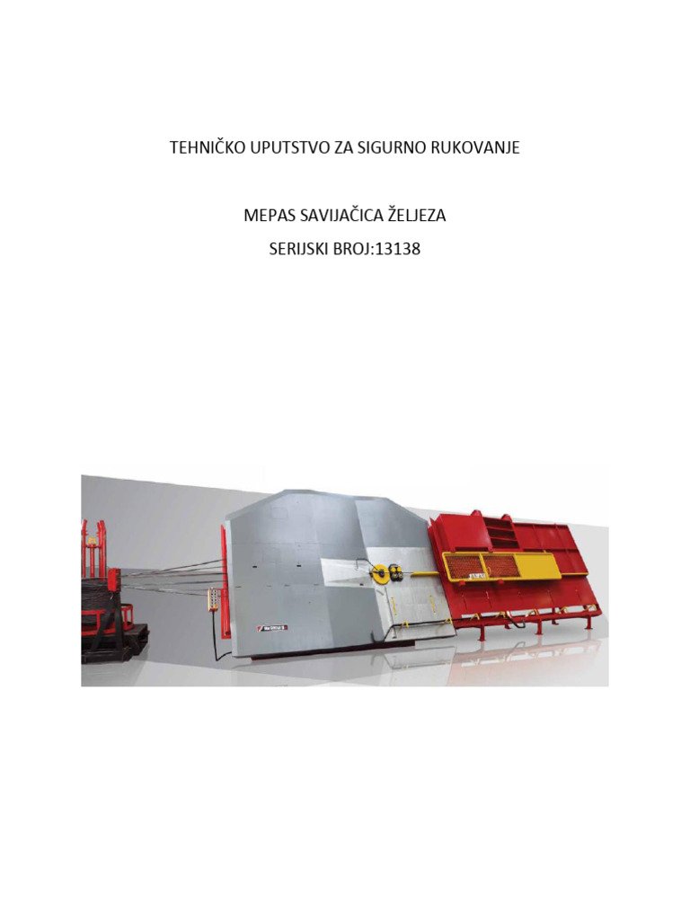 Tehničko Uputstvo Za Sigurno Rukovanje Savijačicom | PDF