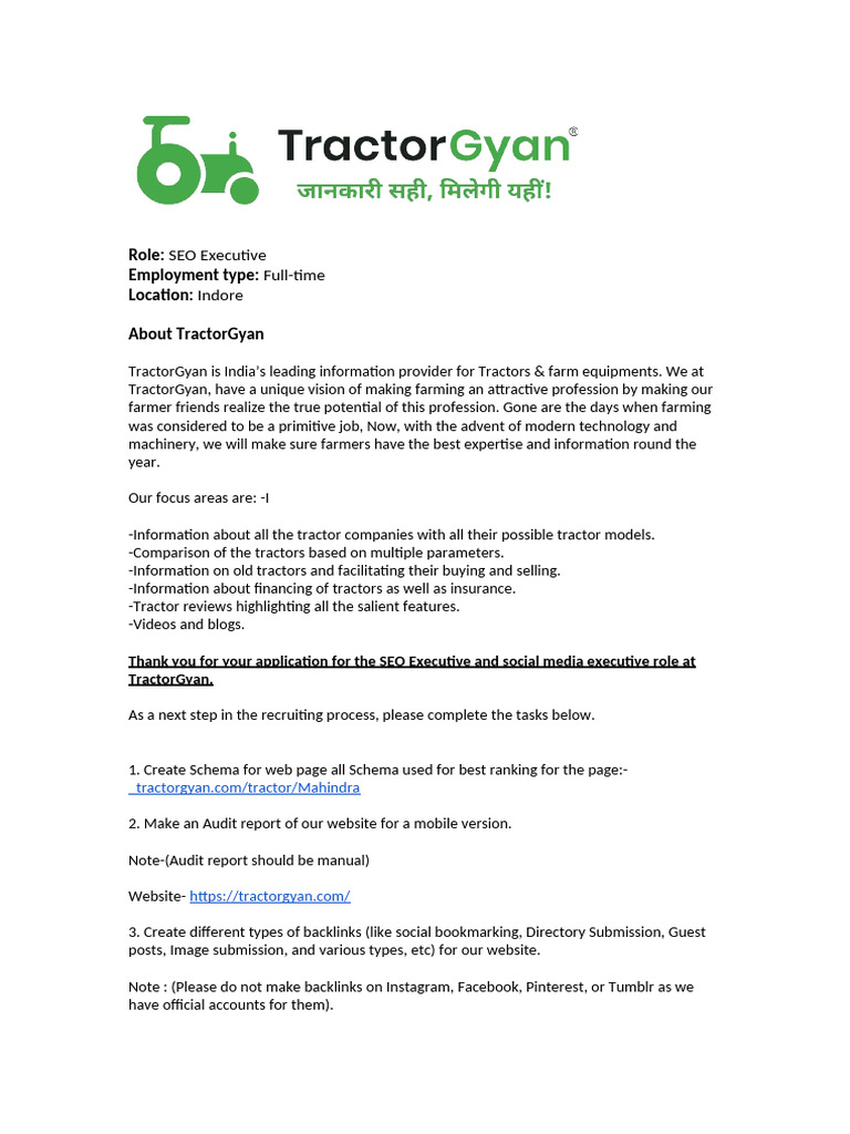 SEO Executive Task | PDF
