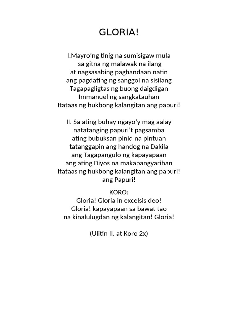 Gloria | PDF