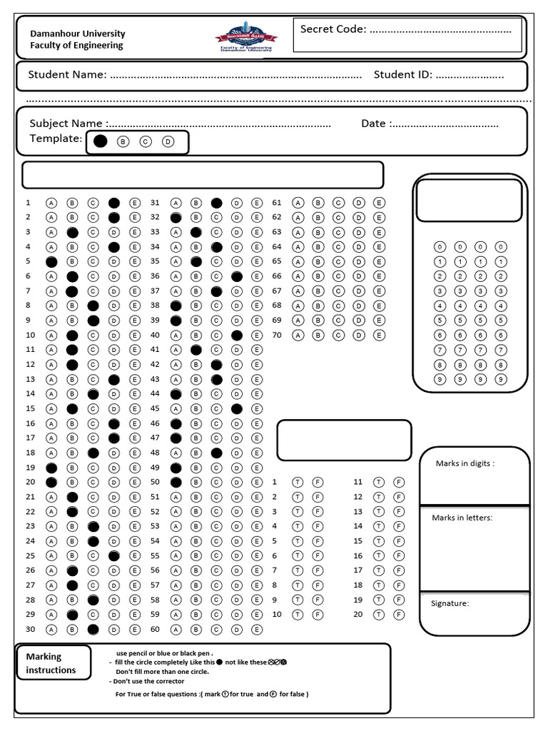 Model Answer Marking Instructions | PDF