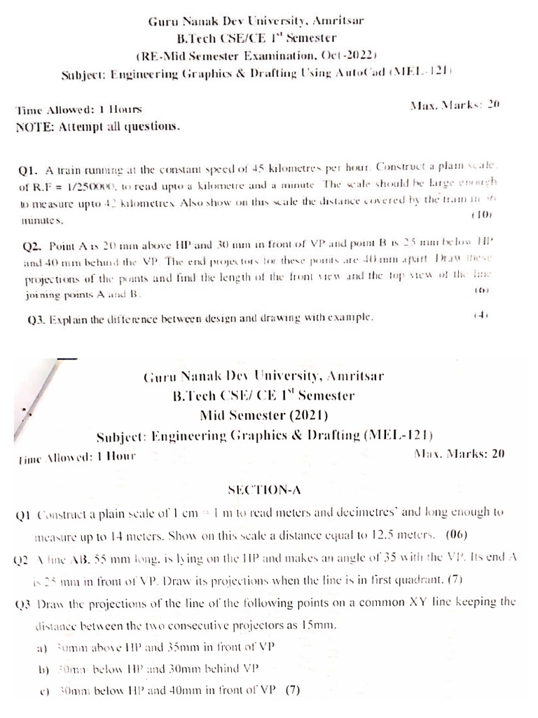 Question Papers of MST | PDF