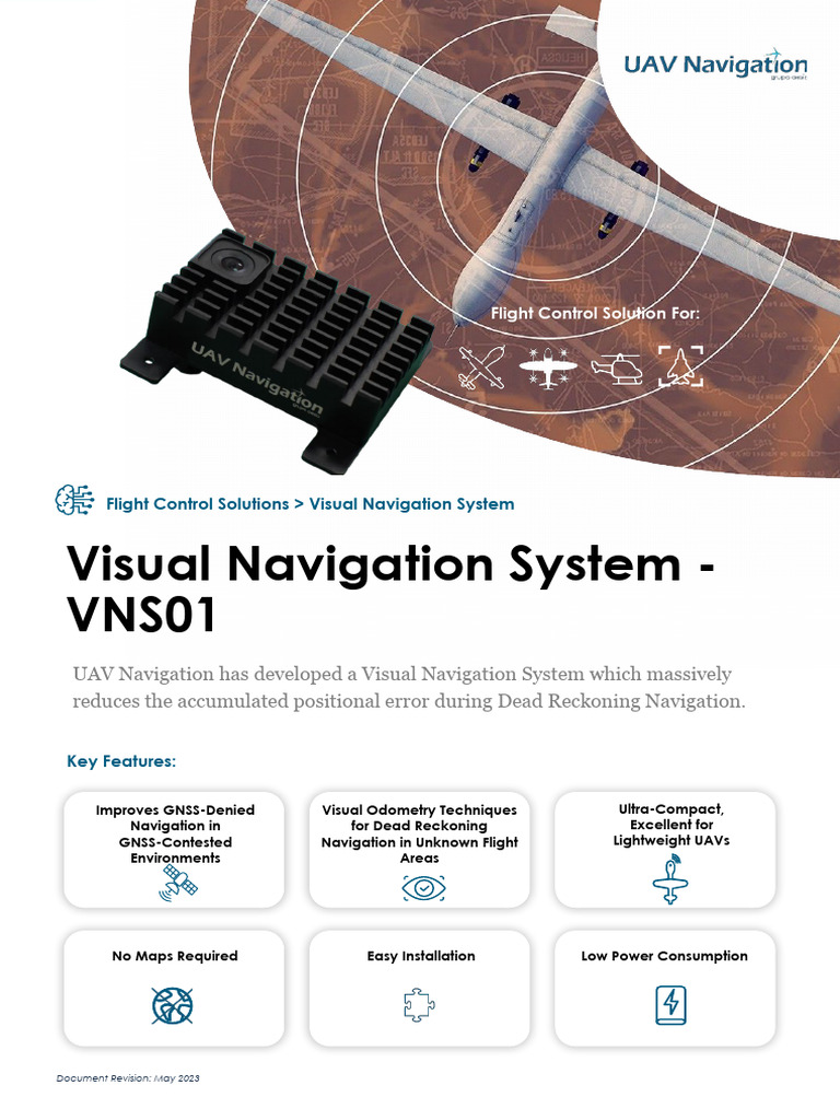 UAV Navigation VNS01 Brochure | PDF | Unmanned Aerial Vehicle | Navigation