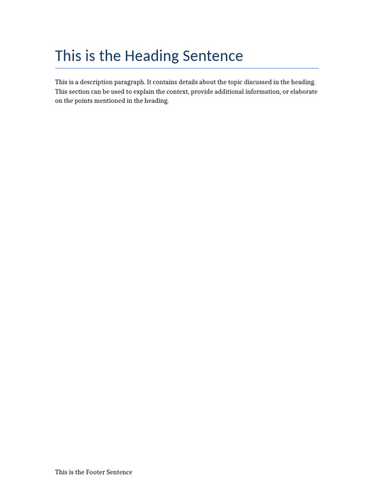Sample Word Document With Footer | PDF