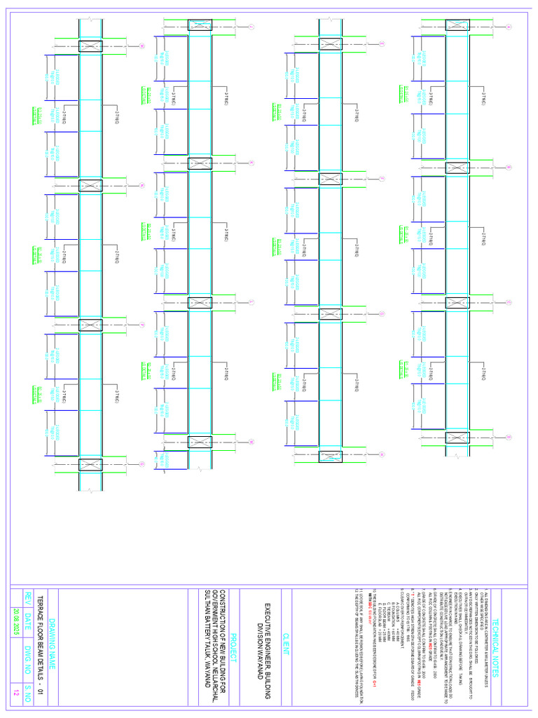 Terrace Floor Beam Details - 01 | PDF | Chess Theory | Building Engineering