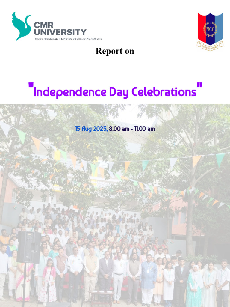 Independence Day Celebrations Report | PDF