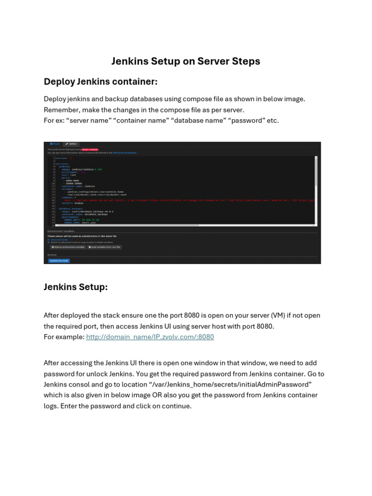 Jenkins Job Setup Steps | PDF | Computer File | Directory (Computing)