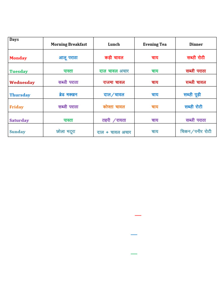 Menu Pdf