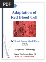 Adaptations of The Red Blood Cells | PDF