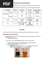 AQA GCSE Food Tests Practical Guide | PDF | Ethanol | Materials