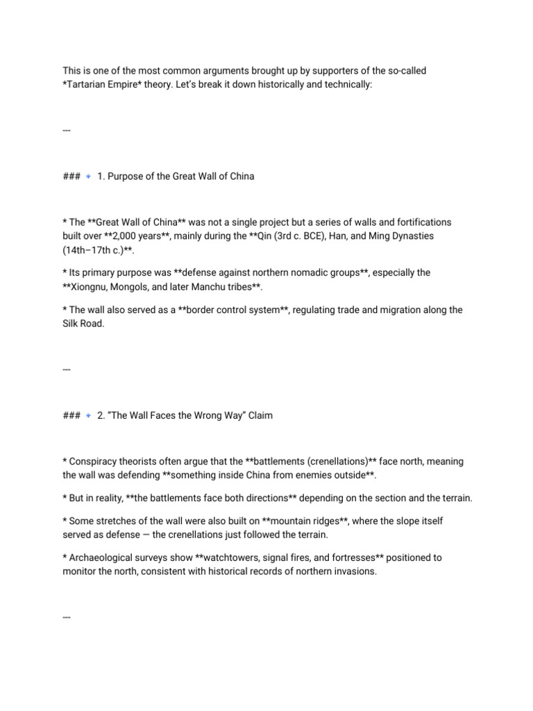 The Great Wall of China | PDF | China | World Politics