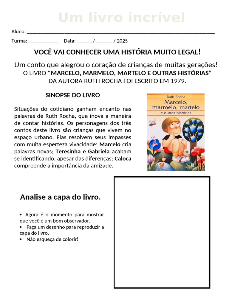 Marcelo, Marmelo, Martelo 2024 | PDF