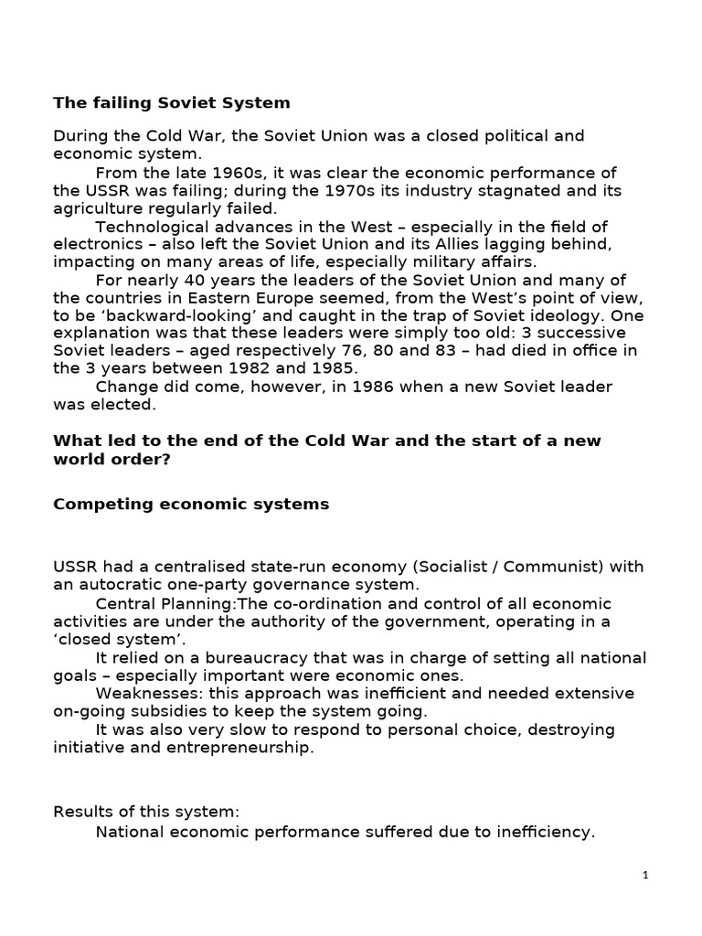 Decline of the Soviet Union Explained | PDF | Soviet Union | World Politics