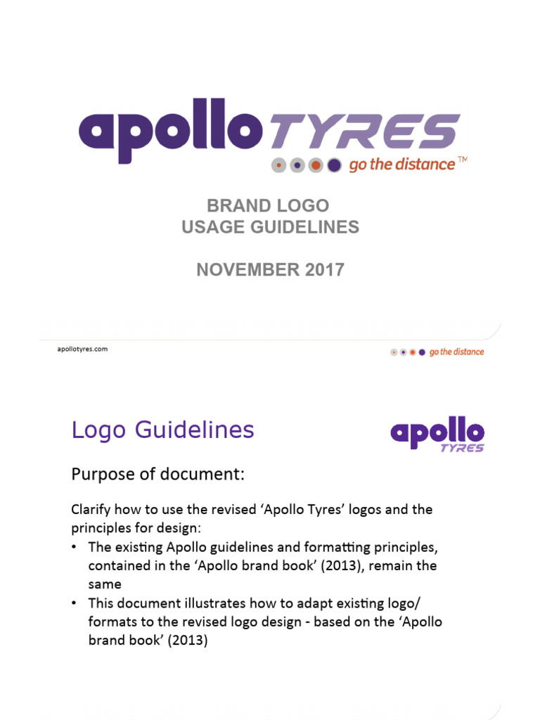 Apollo Tyres Logo Usage Guidelines | PDF