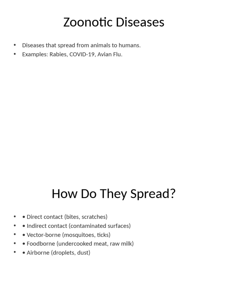 Understanding Zoonotic Diseases and Prevention | PDF