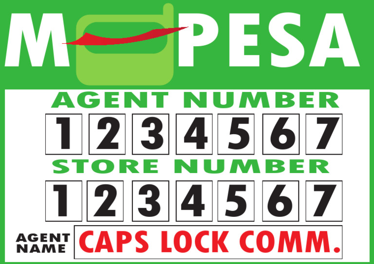 Mpesa Agent Template-01 | PDF