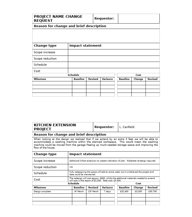 Change Request | PDF