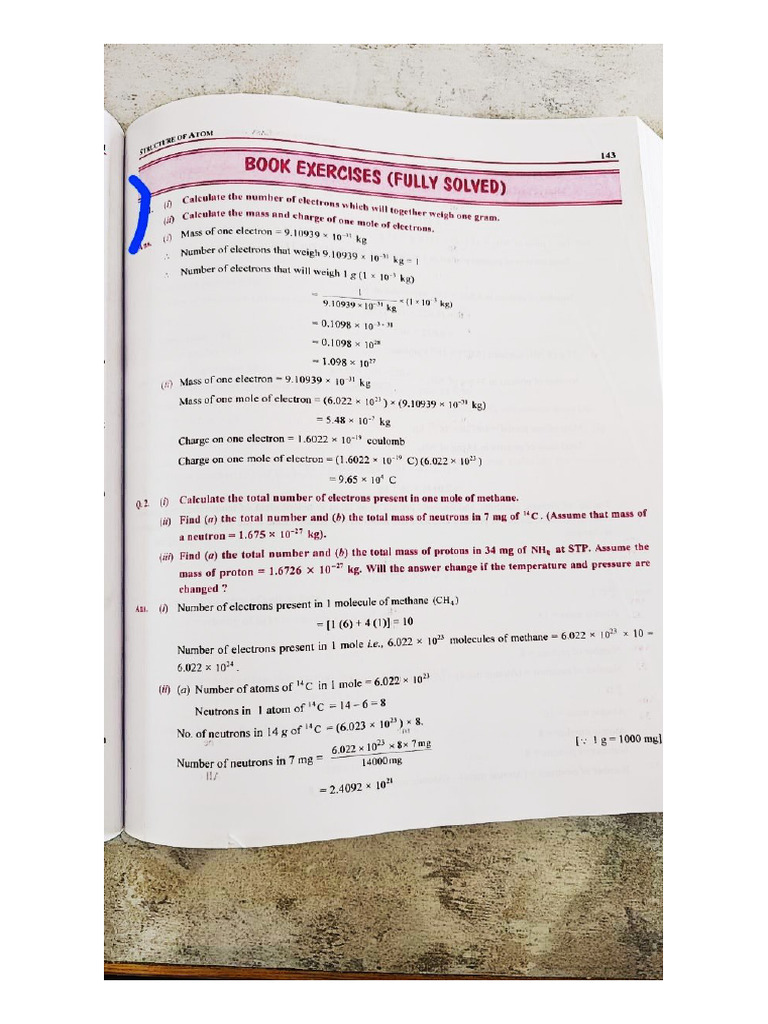CH 2 Chemistry Structure of Atom Qa | PDF