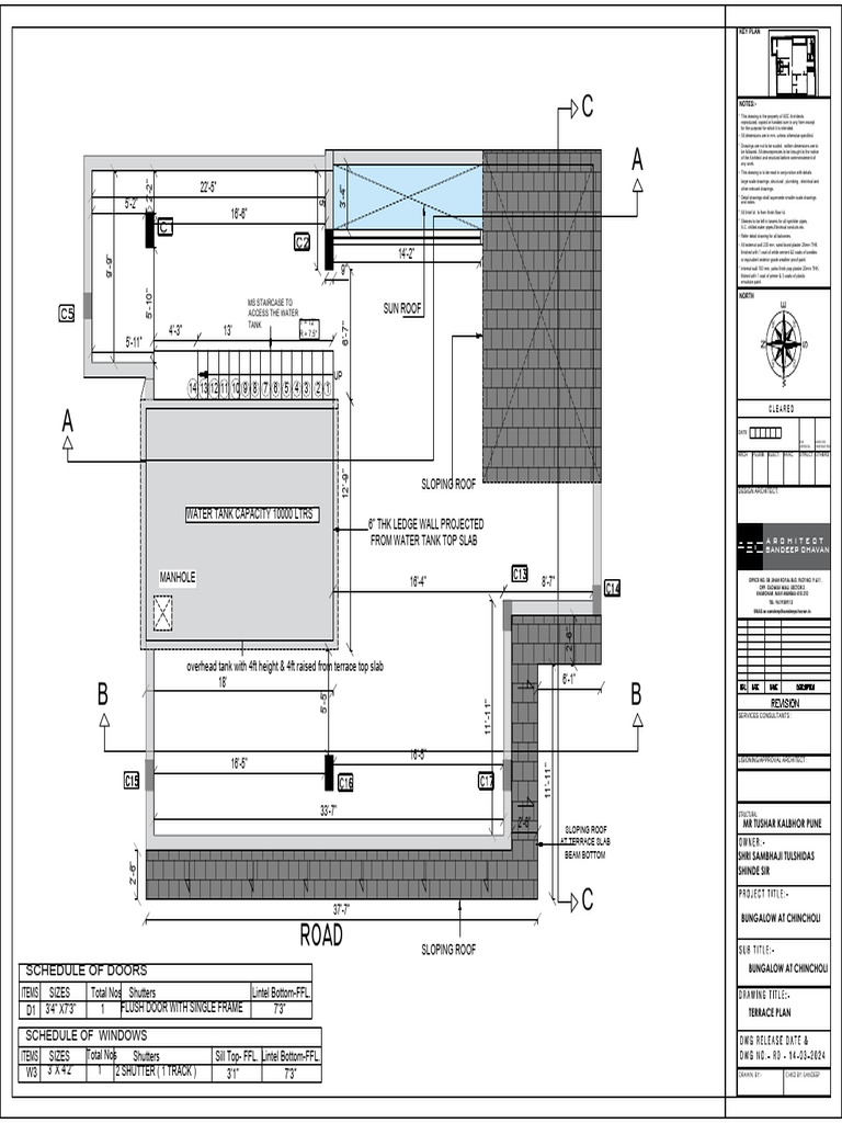 WD Roof Plan Chincholi Bungalow | PDF | Building Engineering ...