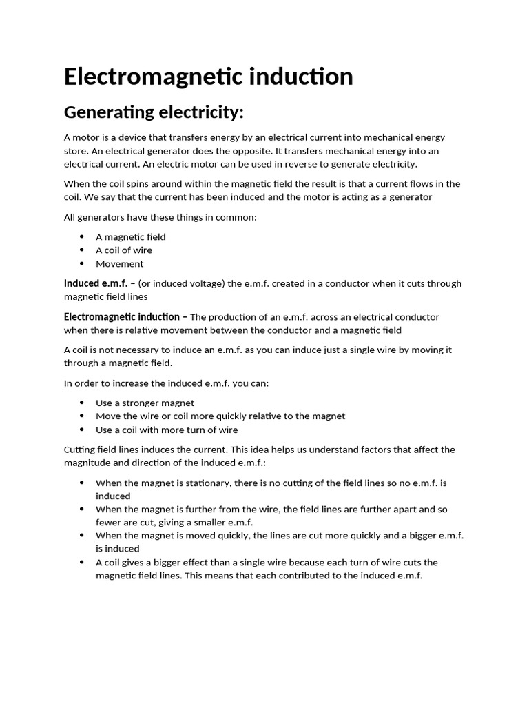 Electromagnetic Induction | PDF | Electromagnetic Induction | Transformer