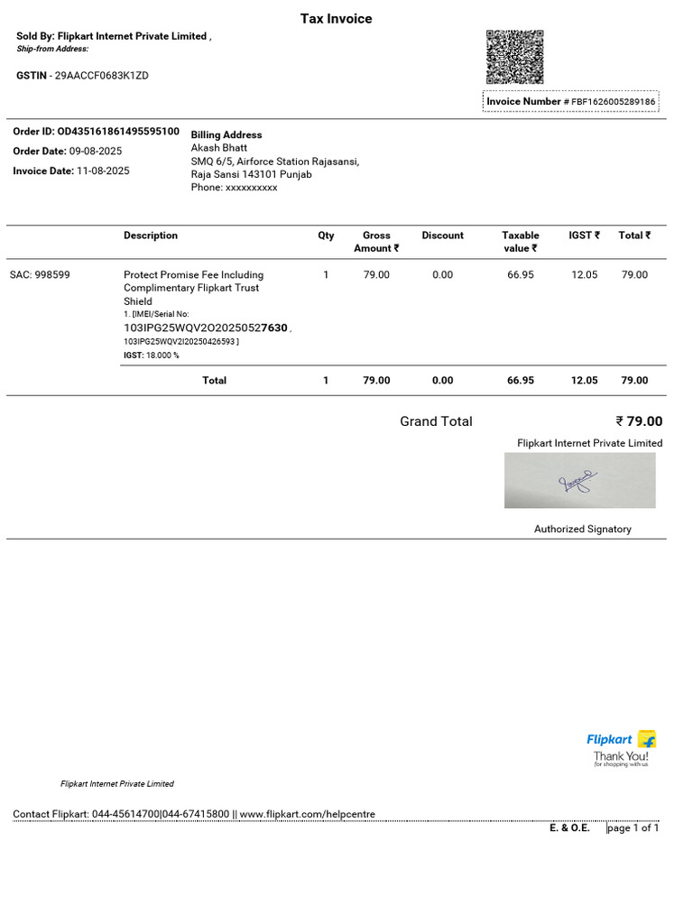 Marq AC Invoice | PDF