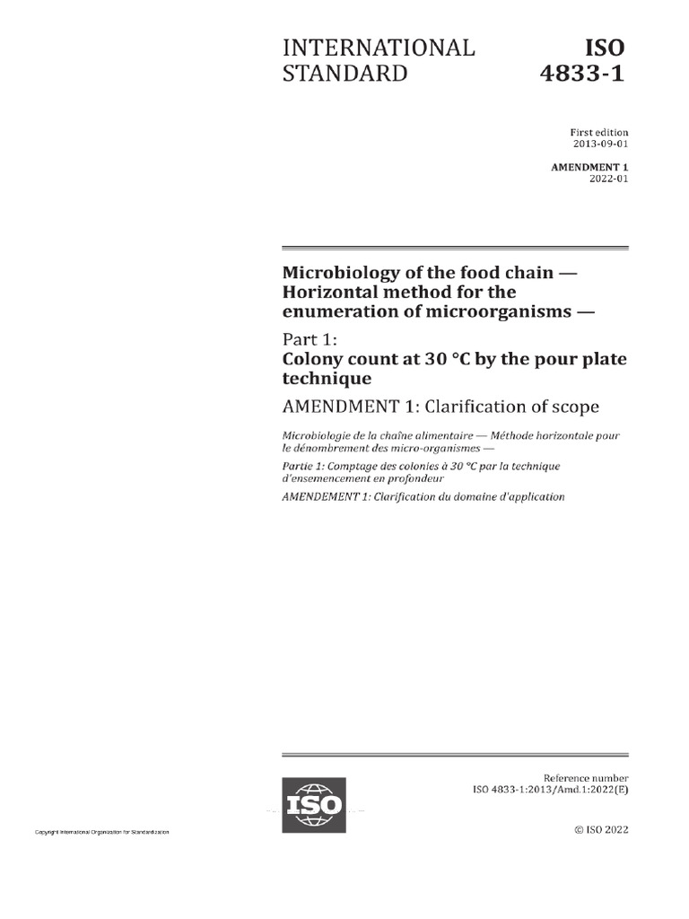 ISO 4833-1 2013 Amd 1 2022 | PDF