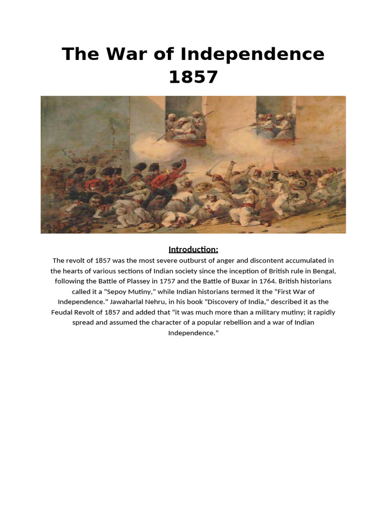 Causes of India's 1857 Independence War | PDF | Indian Rebellion Of ...