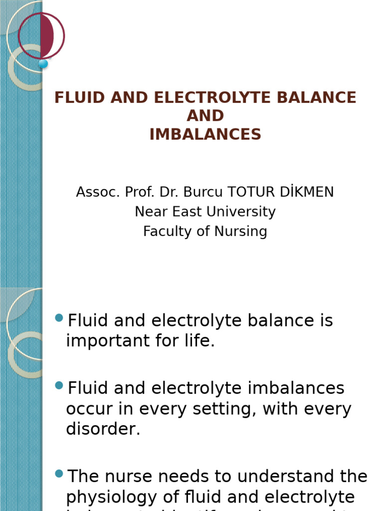 Fluid and Electrolyte Balance | PDF | Potassium | Chemistry