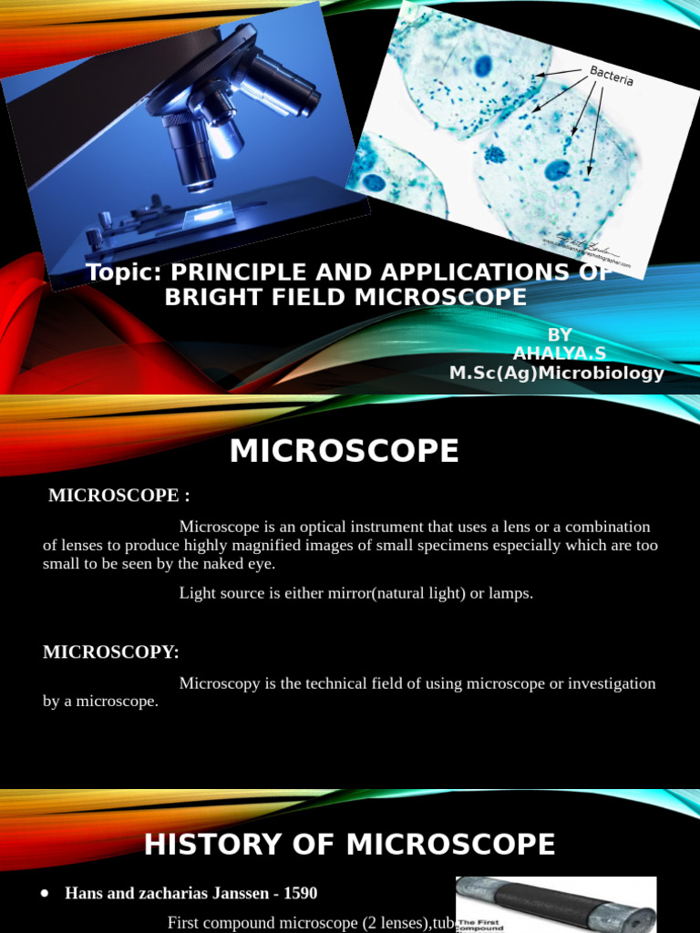 Bright Field Microscope | PDF | Microscope | Angular Resolution