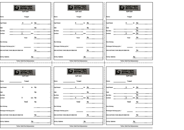 Form Slip Gaji | PDF