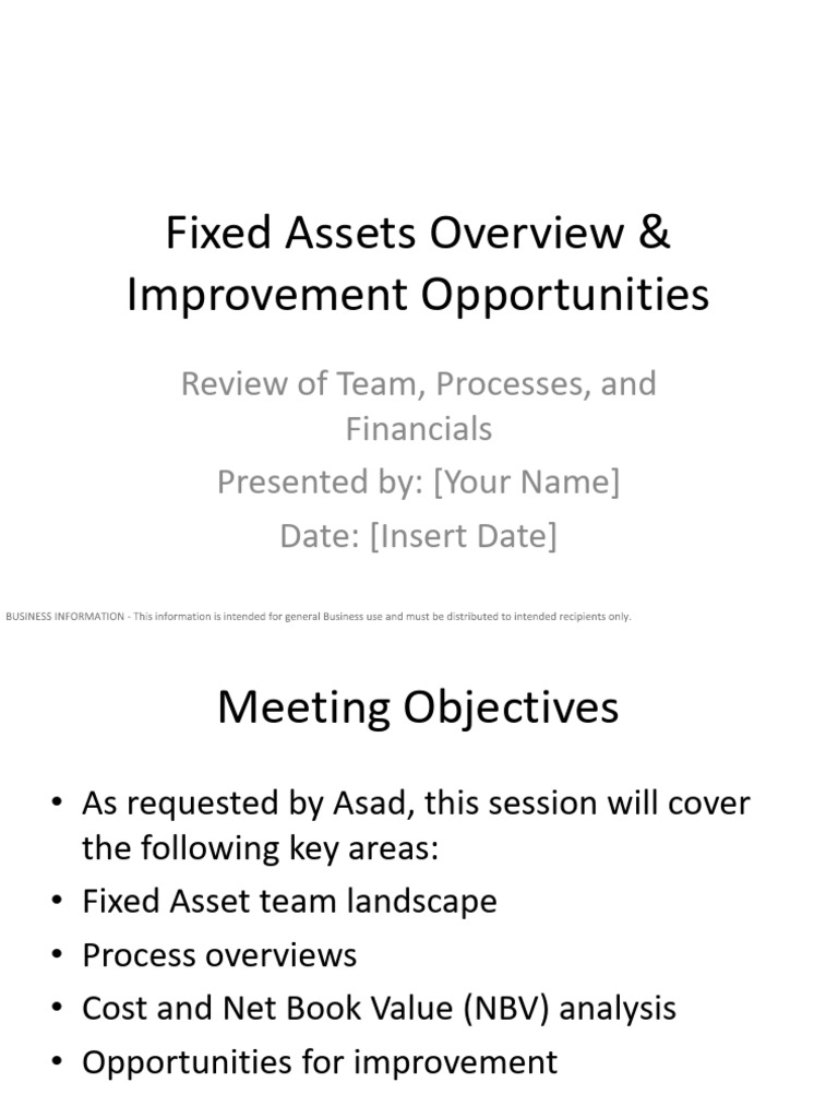 Fixed Assets: Team & Improvement Insights | PDF