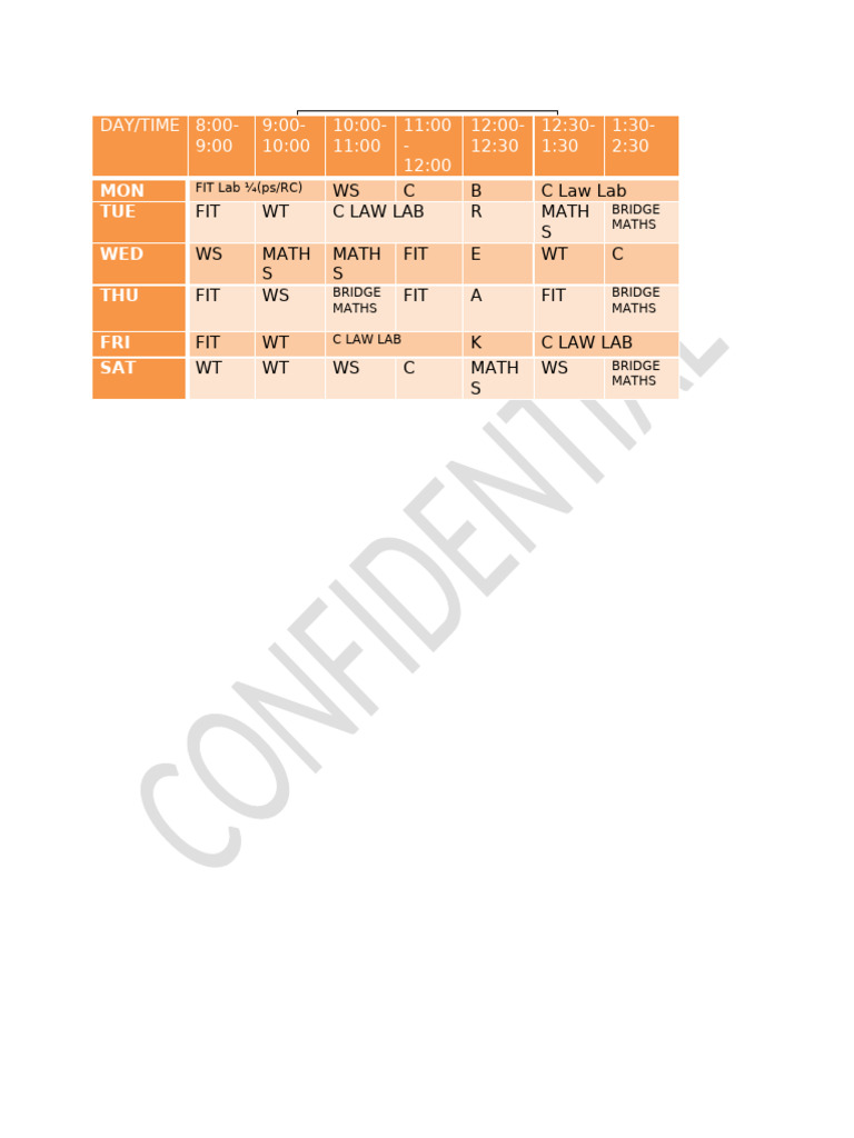 Time Table | PDF
